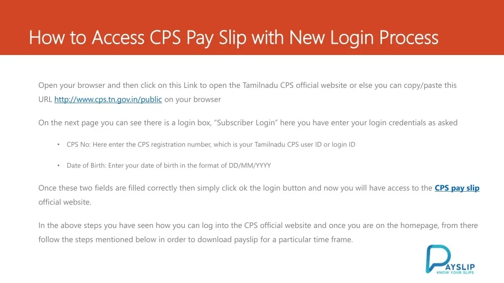 PPT - Check Download CPS Pay Slip Online PDF/PPT PowerPoint ...