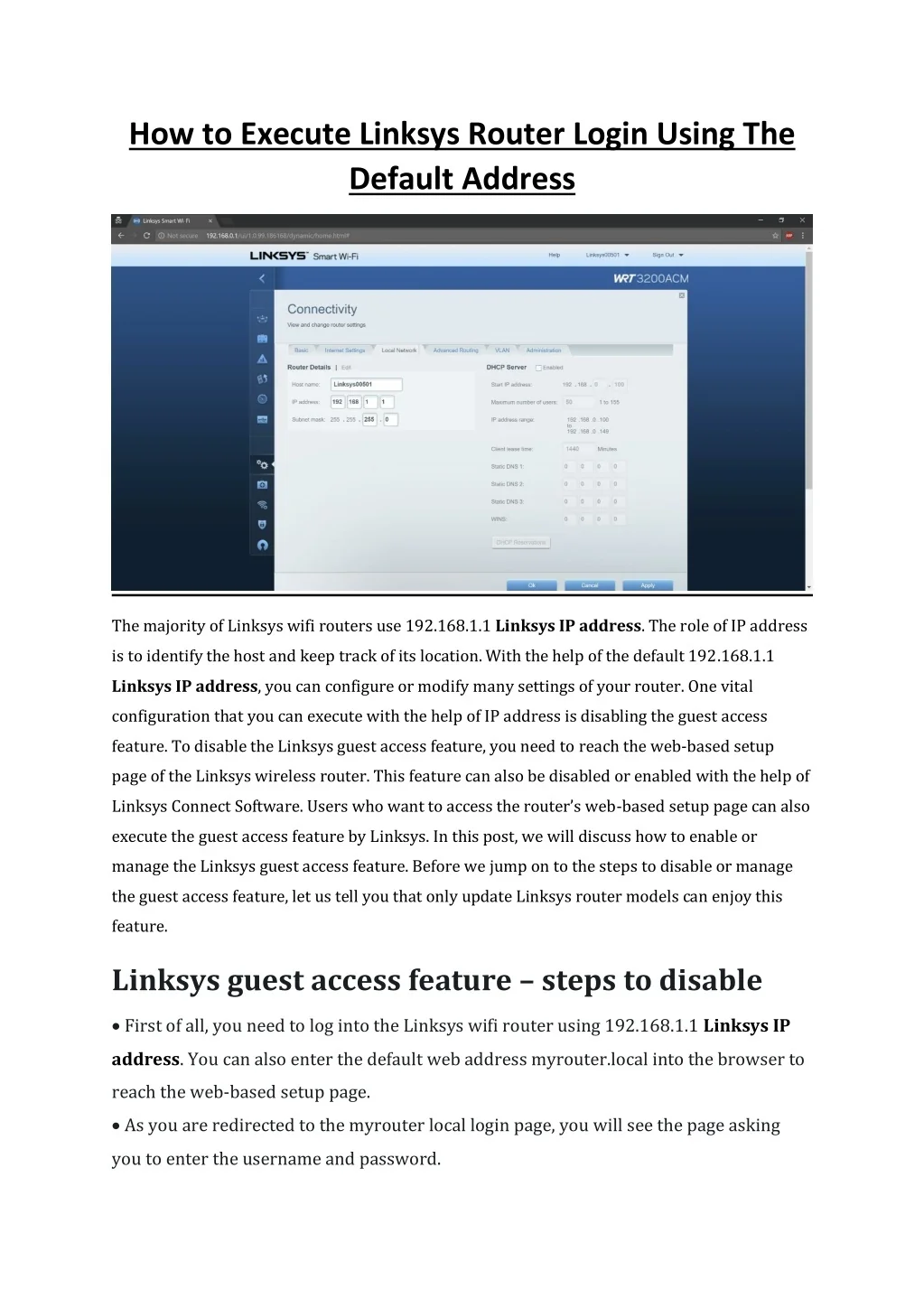 Ppt Linksys Ip Address Powerpoint Presentation Free Download Id 10019370