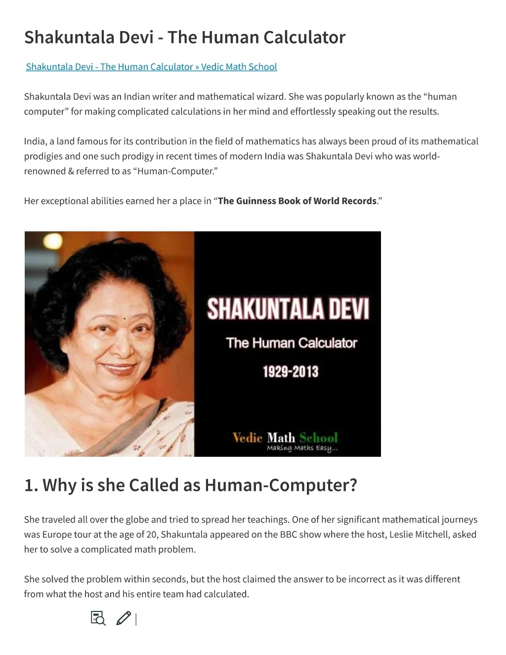 PPT - Shakuntala Devi: Human Computer PowerPoint Presentation, free ...