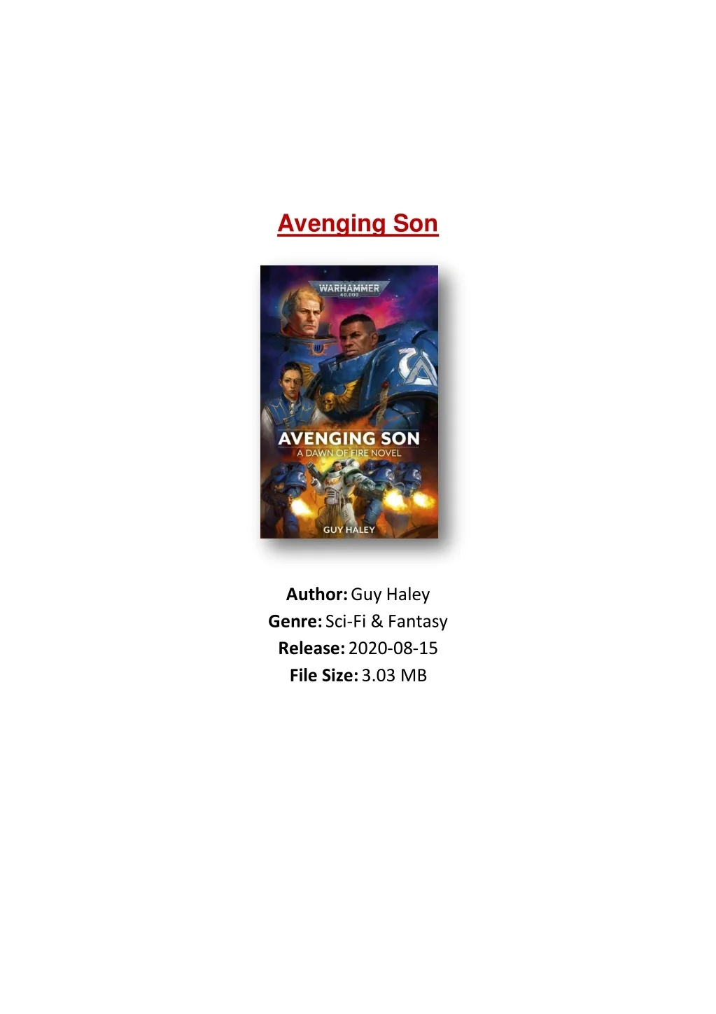 PPT - [PDF] Free Download Avenging Son By Guy Haley PowerPoint ...