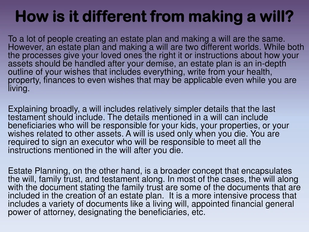 PPT - Estate Plan and Power of Attorney - Making a Will PowerPoint ...