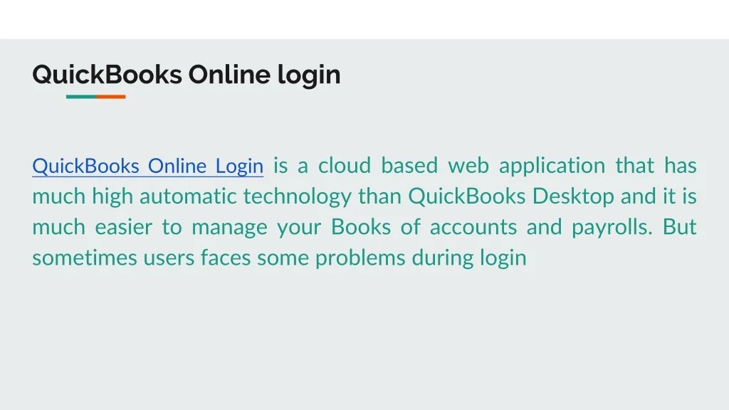 PPT - QuickBooks Online login PowerPoint Presentation, free download ...