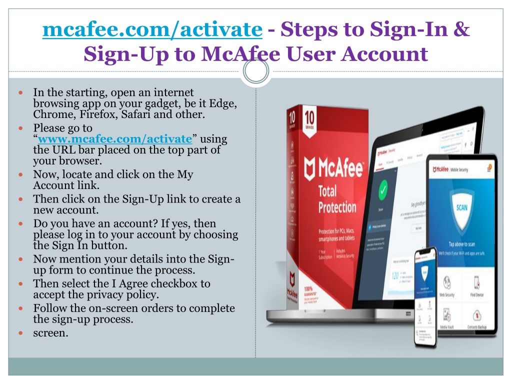PPT - mcafee.com/activate - Enter Product Key, Download, Install and ... PPT - mcafee.com/activate - Enter Product Key, Download, Install and ...