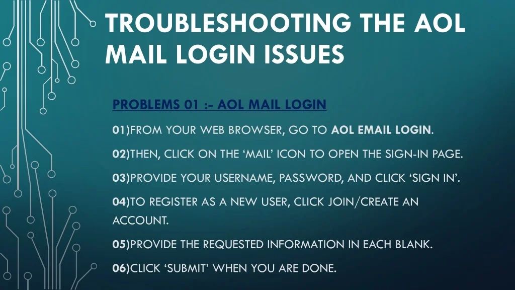 PPT - Troubleshooting The AOL Mail Login Issues PowerPoint Presentation ...