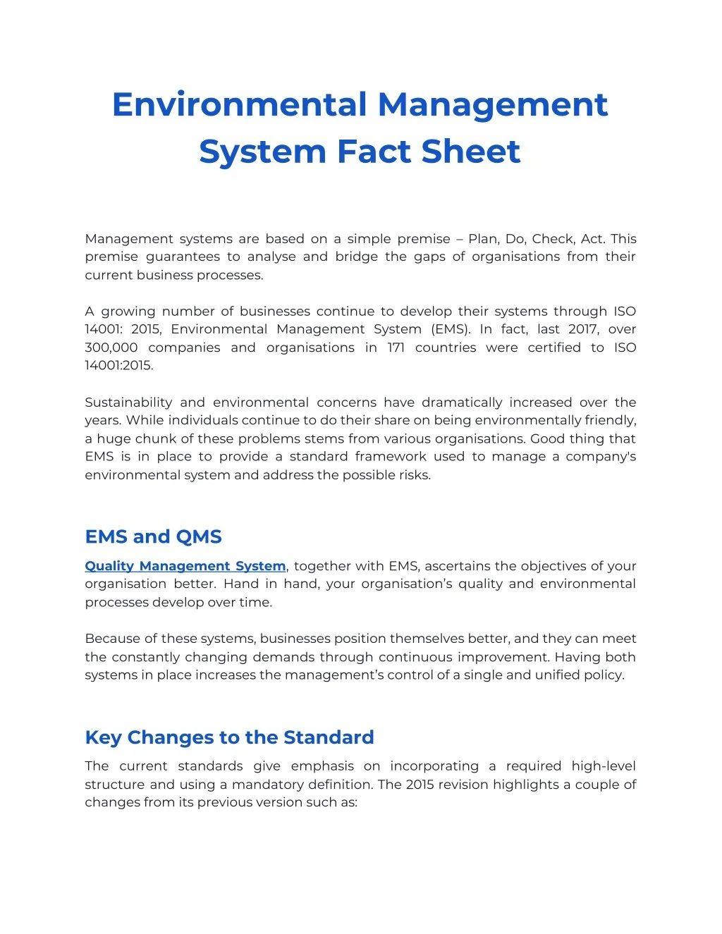 PPT - Environmental Management System Fact Sheet PowerPoint ...