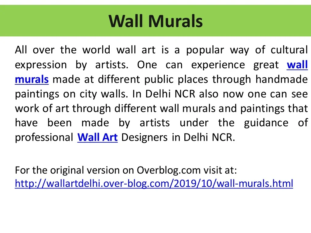 PPT - Wall Murals PowerPoint Presentation, free download - ID:10227423