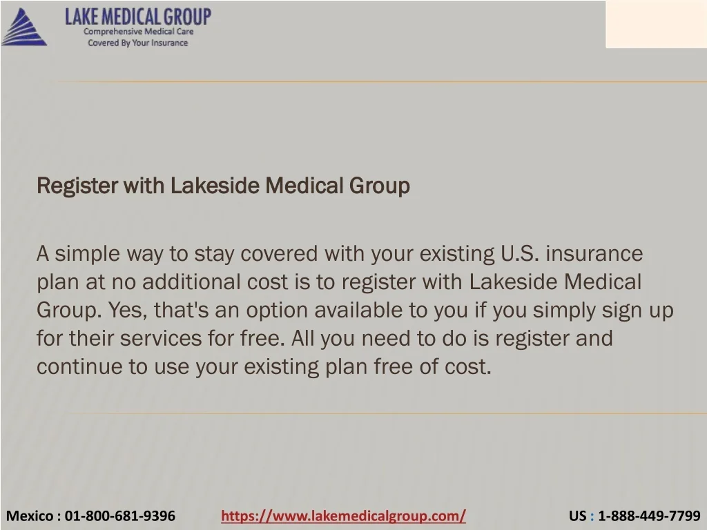 PPT - Register with Lakeside Medical Group and get access to the best ...