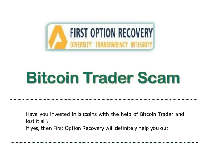 PPT - Bitcoin Trader Scam PowerPoint Presentation, free download - ID ...