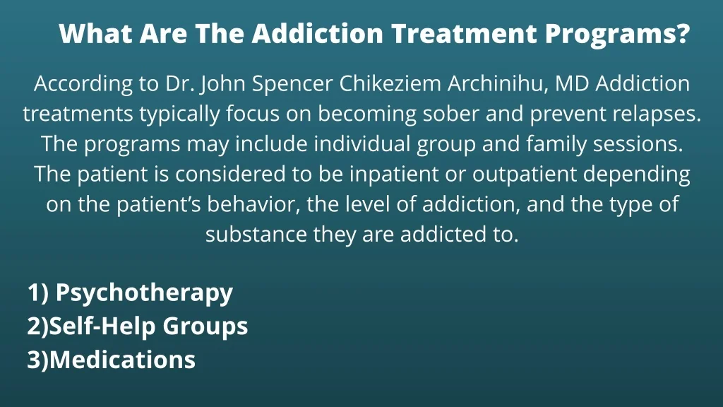 PPT - Several Addiction Treatment Methods by Dr. JohnSpencer Chikeziem ...