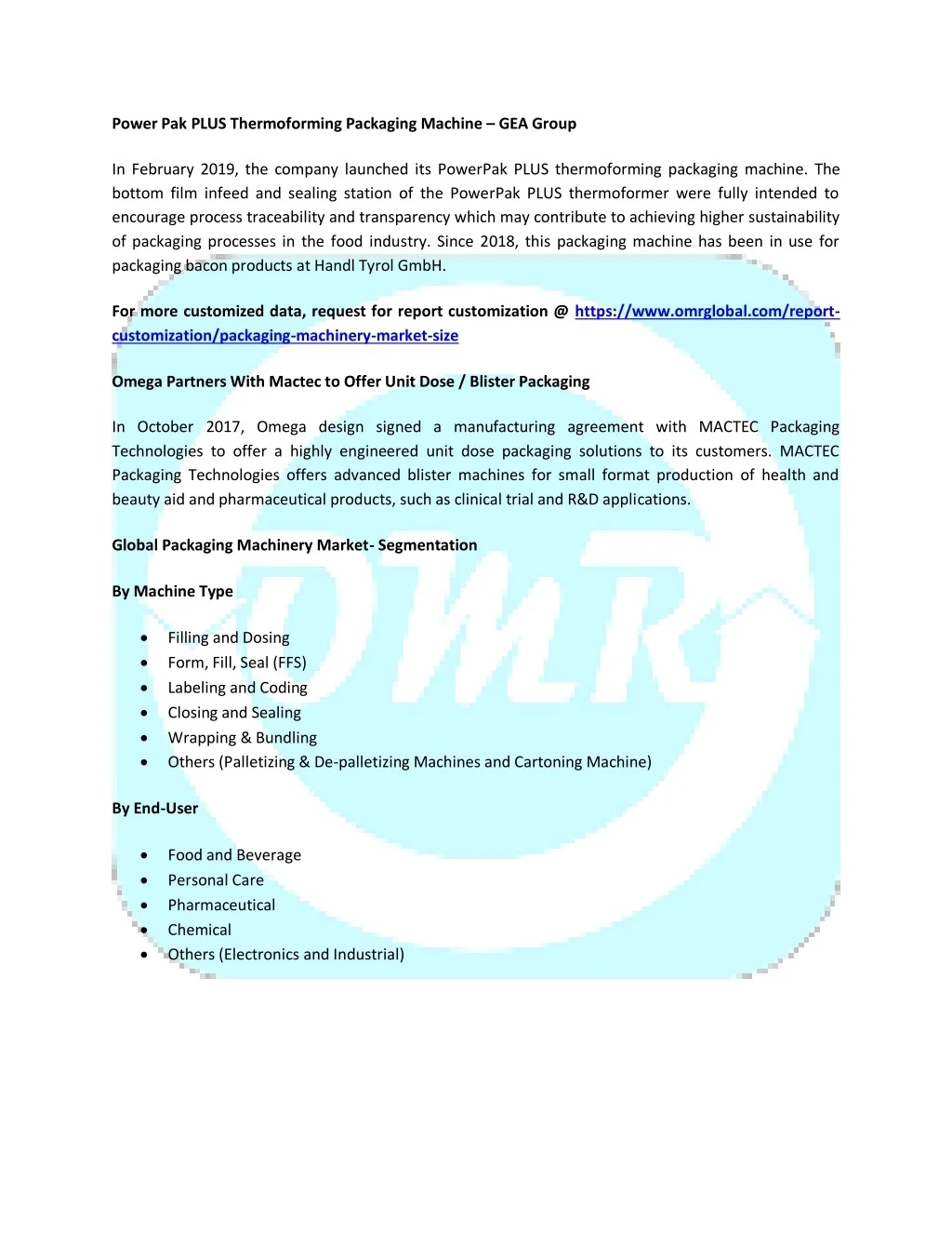 PPT - Packaging Machinery Market Research and Forecast 2019-2025 ...