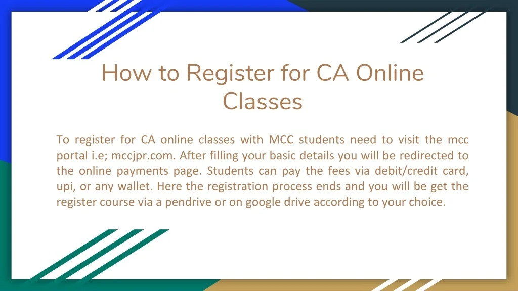 PPT - CA Online Classes in India PowerPoint Presentation, free download ...