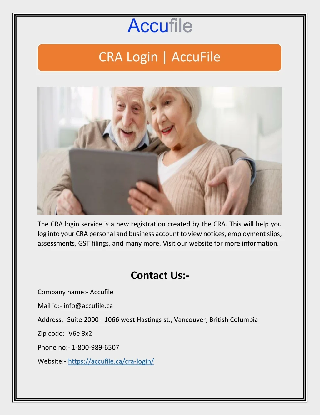 PPT - CRA Login | AccuFile PowerPoint Presentation, free download - ID ...