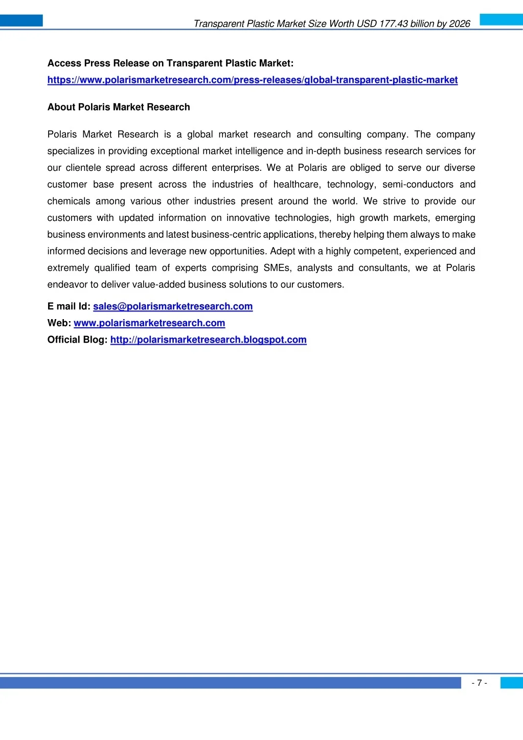 PPT - Transparent Plastic Market Share, Size, Trends & Analysis Report ...