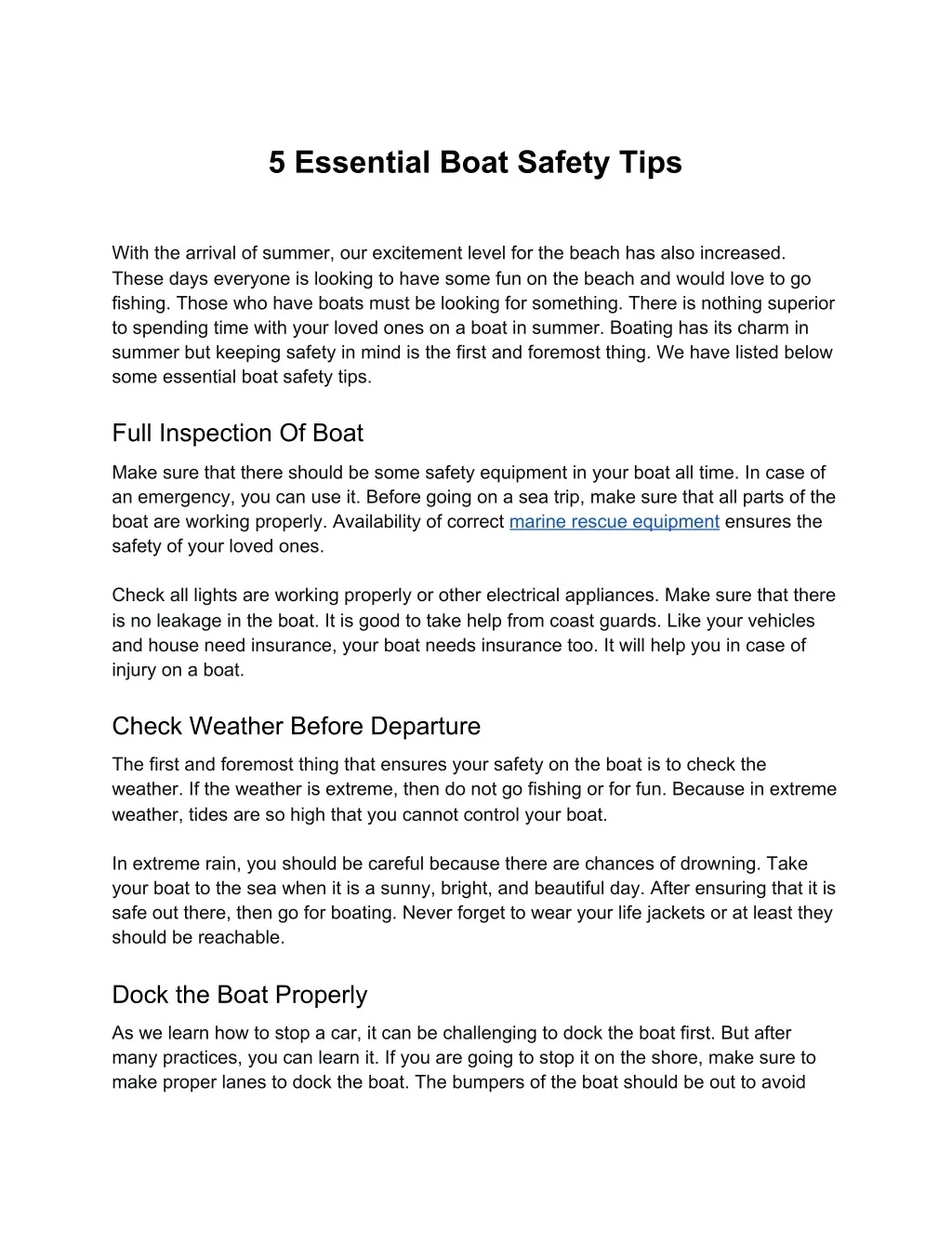PPT - 5 Essential Boat Safety Tips PowerPoint Presentation, free ...