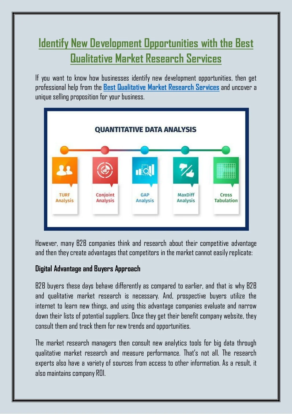PPT - Identify New Development Opportunities with the Best Qualitative ...