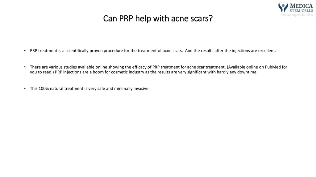PPT - PRP Therapy for Acne Scars Treatment PowerPoint Presentation ...