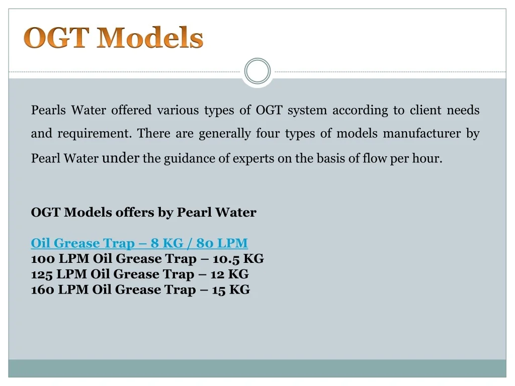 PPT - Know Amazing facts & knowledge about OGT(oil and grease trap ...