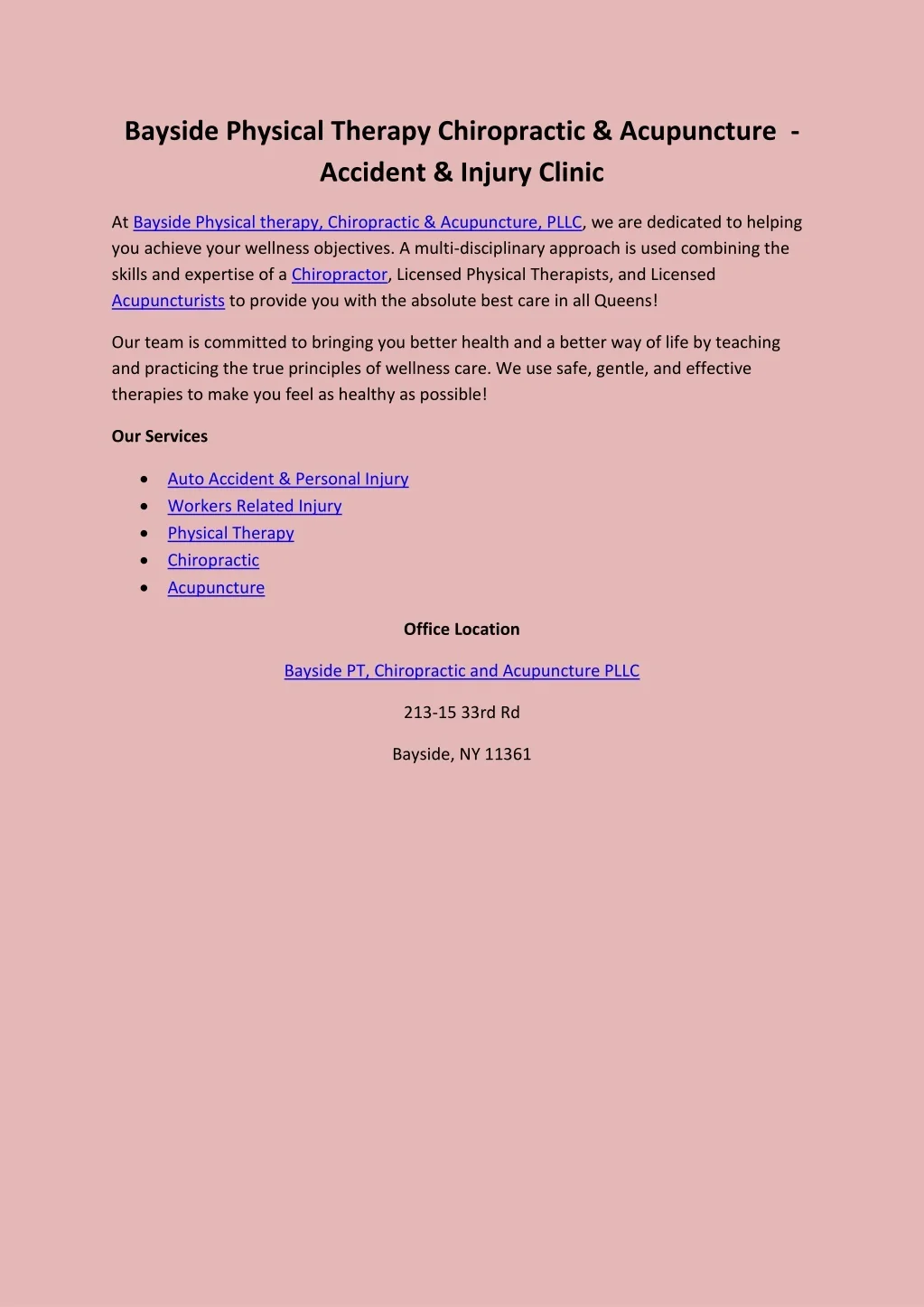 PPT - Bayside Physical Therapy Chiropractic and Acupuncture - Accident ...