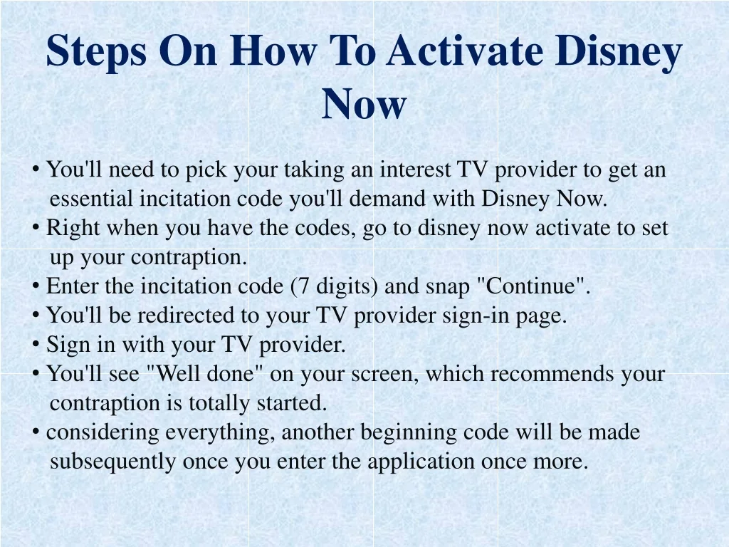 PPT - Easy Ways To Activate Disney Now TV Channel PowerPoint ...