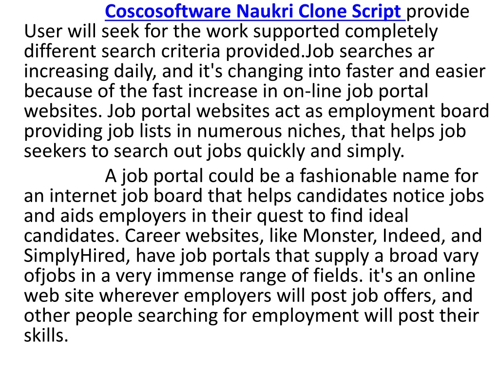 PPT - CRYPTOCURRENCY NAUKRI JOB PORTAL READY MADE CLONE PowerPoint ... PPT - CRYPTOCURRENCY NAUKRI JOB PORTAL READY MADE CLONE PowerPoint ...