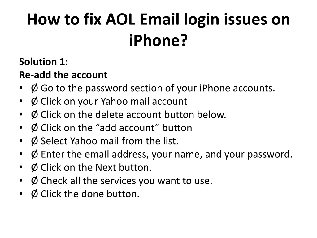 PPT - How to fix yahoo mail login issues on iPhone? PowerPoint ...