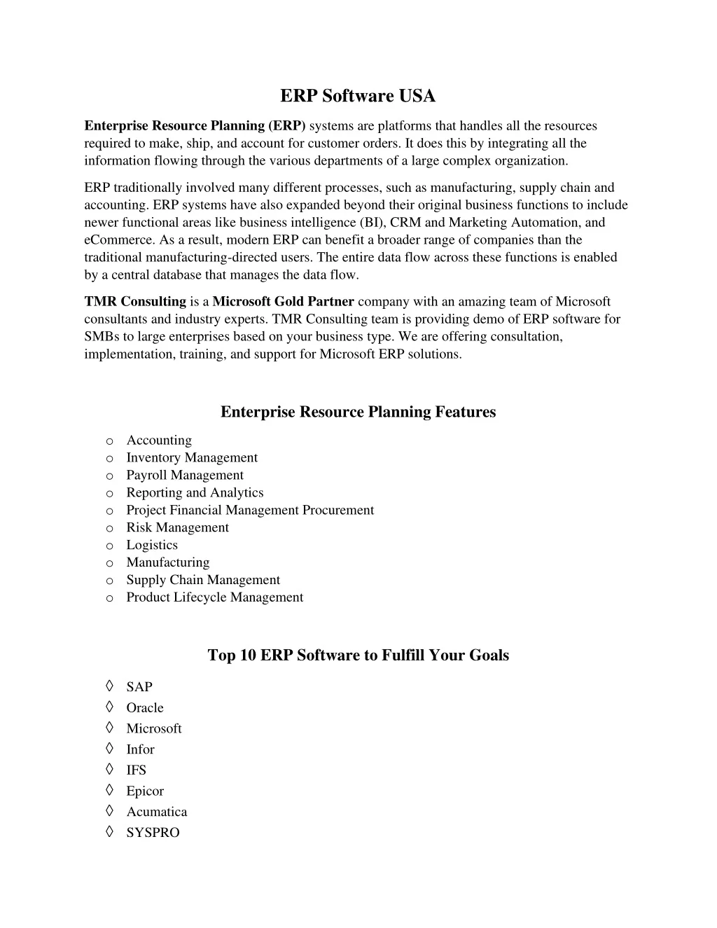 PPT - ERP Software USA PowerPoint Presentation, free download - ID:10415653