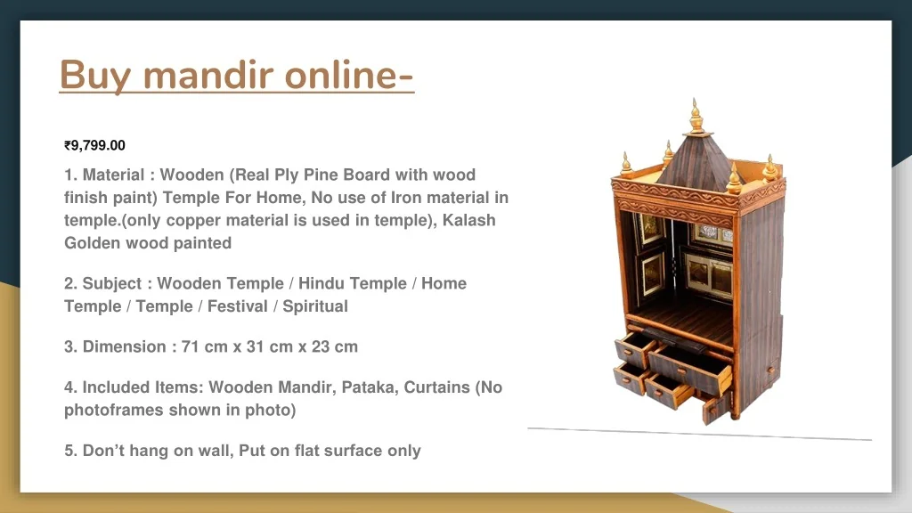 PPT - wooden mandir online PowerPoint Presentation, free download - ID ...