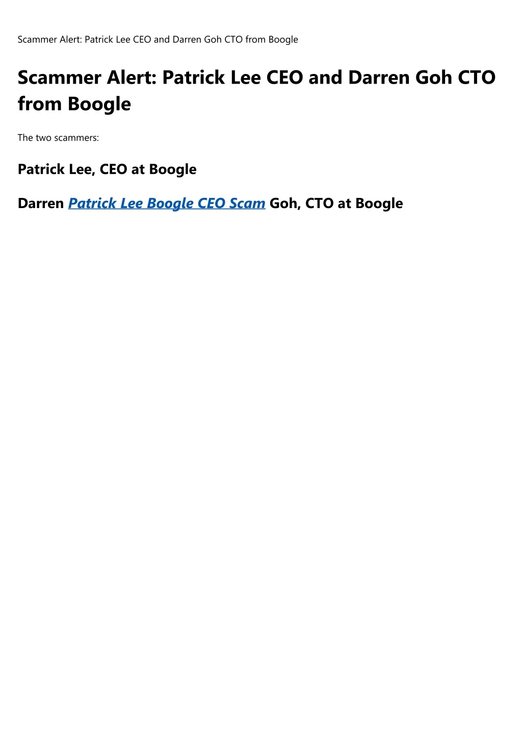 PPT - 10 Fundamentals About Darren Goh Boogle Scammer You Didn't Learn ...