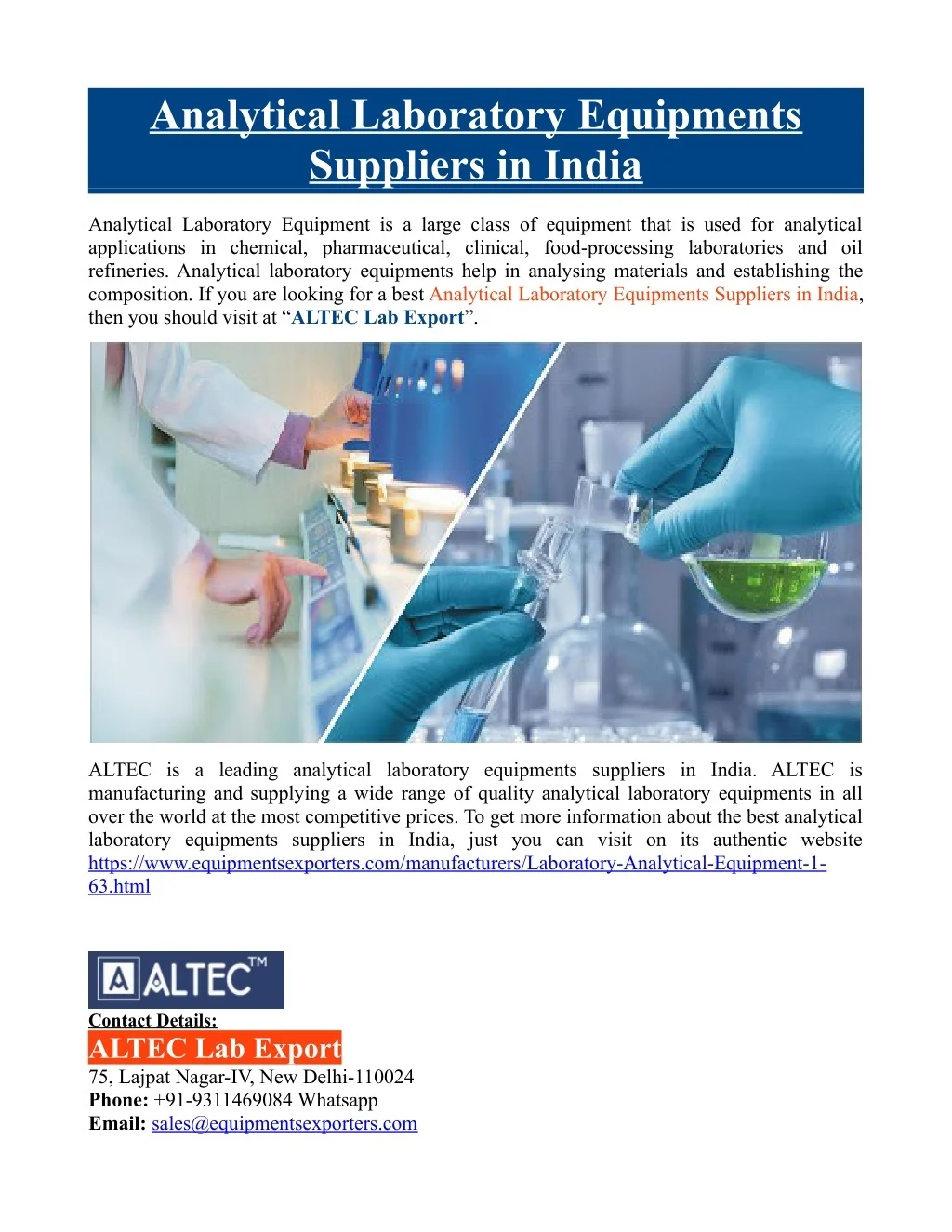 PPT - Analytical Laboratory Equipments Suppliers in India PowerPoint ...