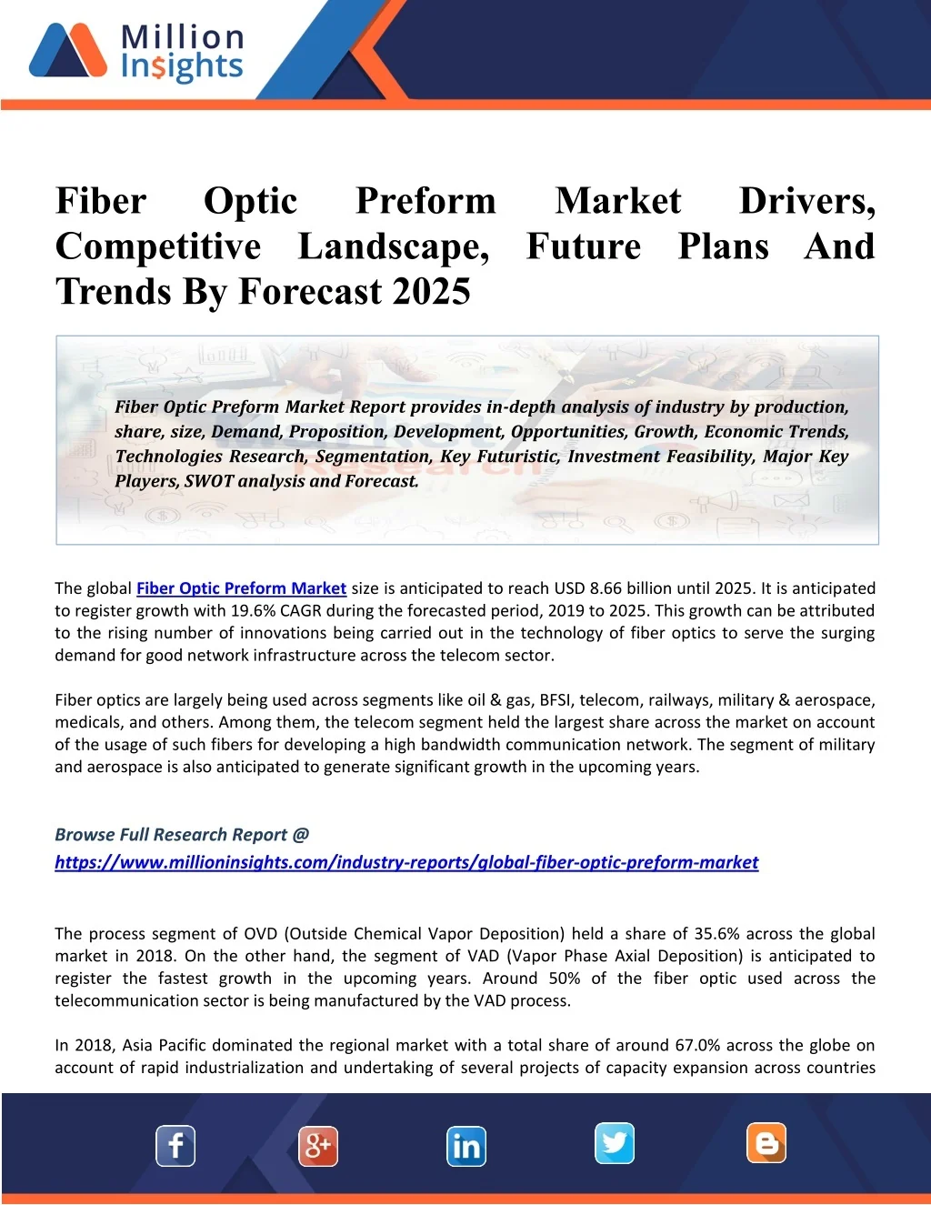 PPT - Fiber Optic Preform Market 2025 Global Industry Research Update ...