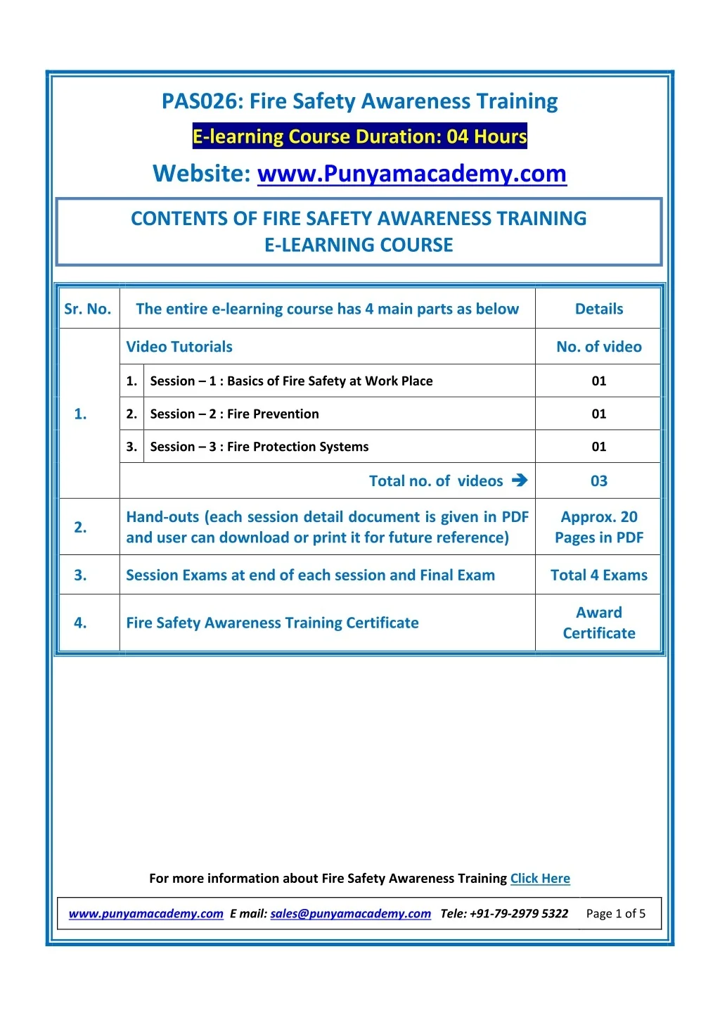 PPT - Online Fire Safety Awareness Training PowerPoint Presentation ...