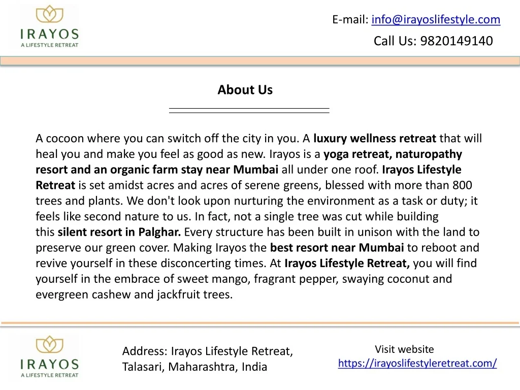 PPT - Ayurvedic Spa Resorts near Mumbai PowerPoint Presentation, free ...
