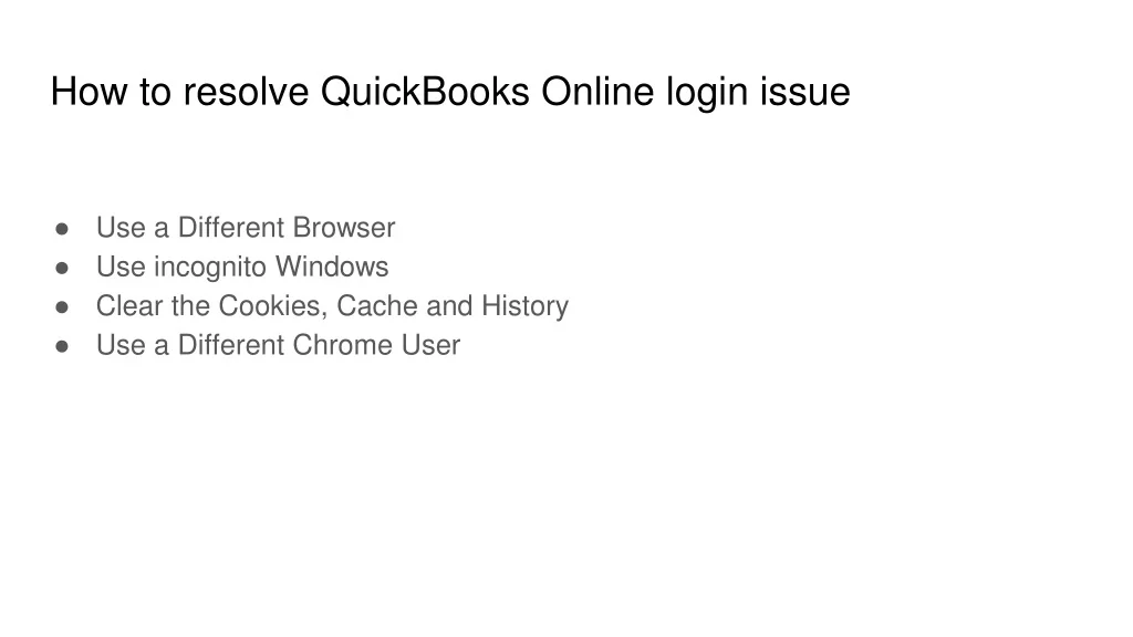 PPT - QuickBooks Online login issue PowerPoint Presentation, free ...