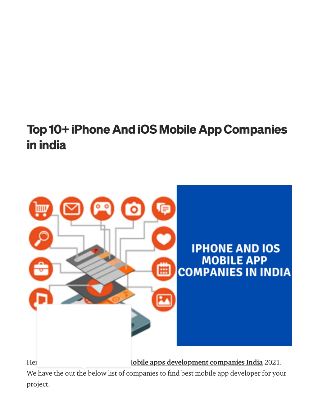 Ppt Top 10 Iphone And Ios Mobile App Companies In India Powerpoint
