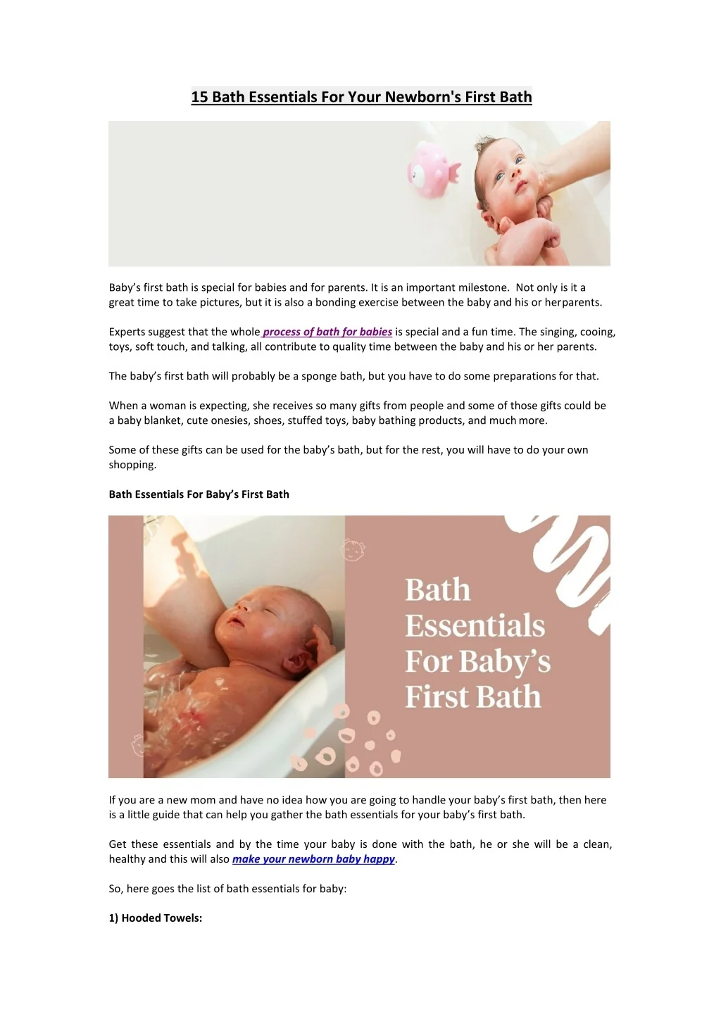 PPT - 15 Bath Essentials For Your Newborn's First Bath PowerPoint ...