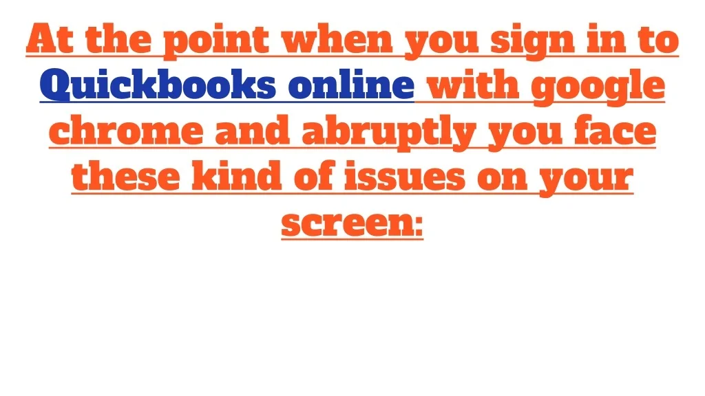 PPT - Fix Intuit QuickBooks Online Login Problems PowerPoint ...