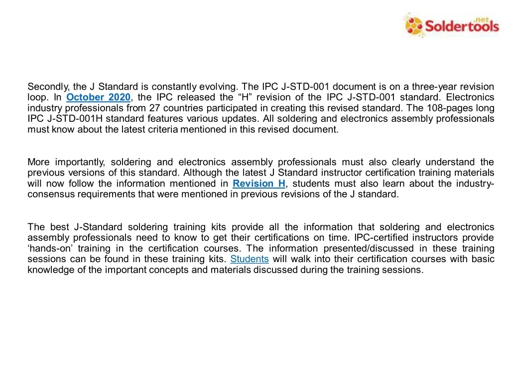 PPT - Why Soldering Professionals Need to Invest in the Latest J ...