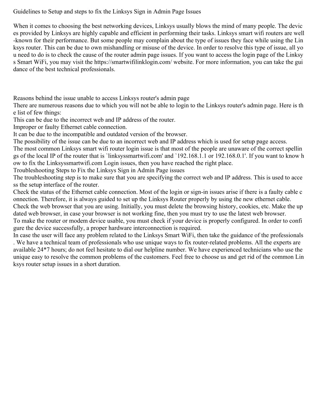 PPT - Guidelines to Setup and steps to fix the Linksys Sign in Admin ...