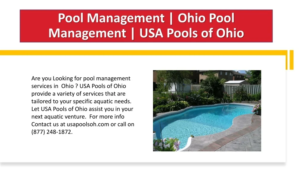 PPT - USA Pools of Ohio Pool Management | Ohio Pool Management | USA ...