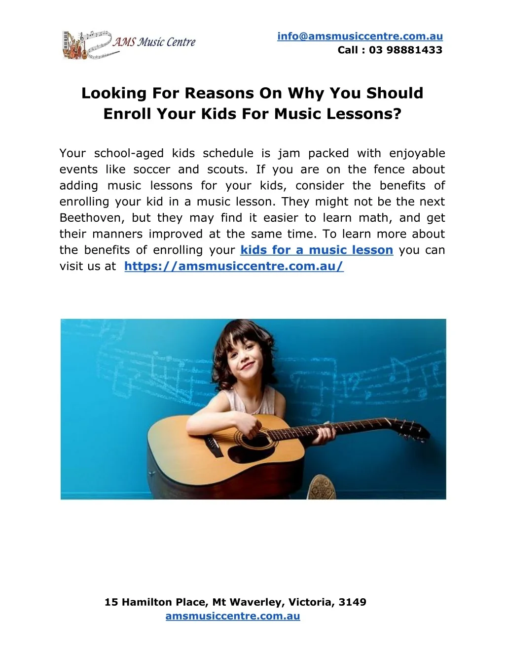 PPT - Looking For Reasons On Why You Should Enroll Your Kids For Music ...
