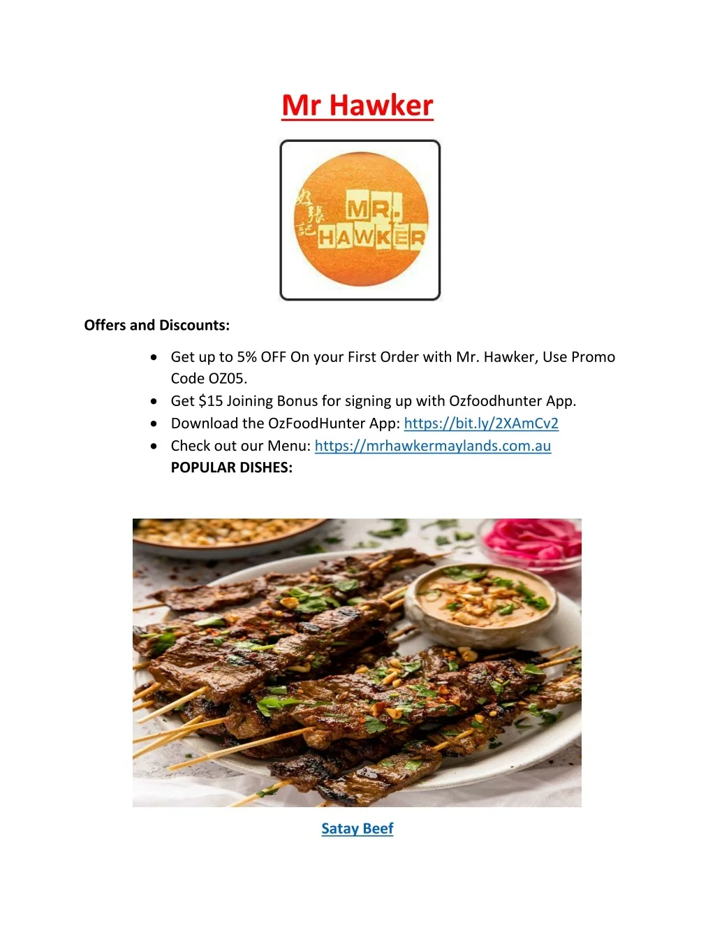 PPT - Mr. Hawker Maylands Takeaway Menu, WA - 5% off PowerPoint ...