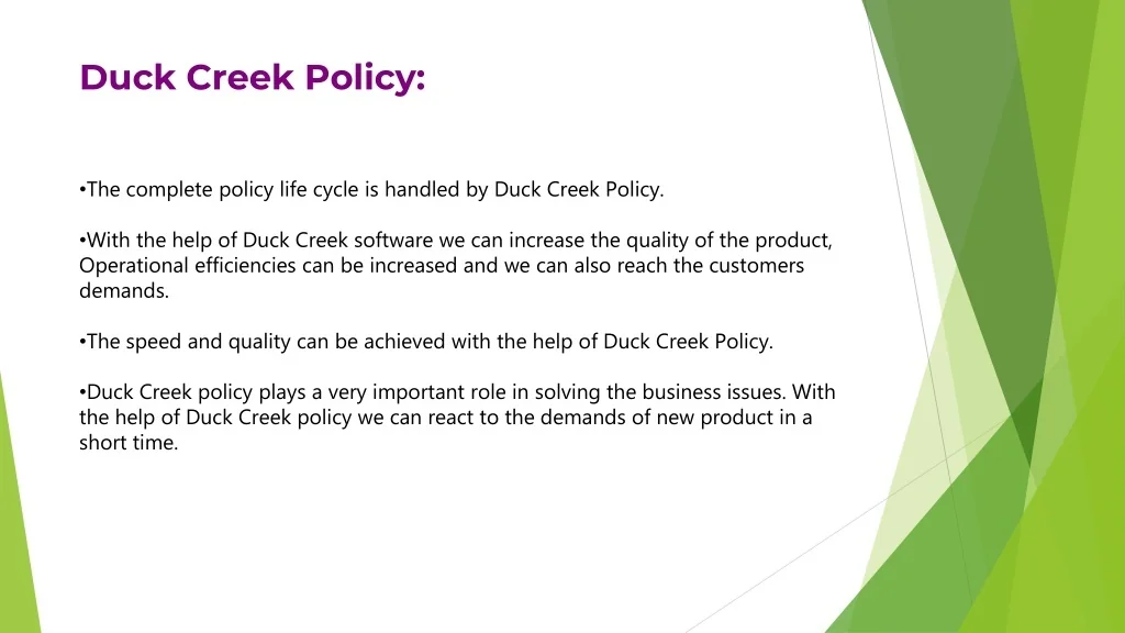 PPT - Duck Creek Training | Duck Creek Corporate Training – ARIT ...