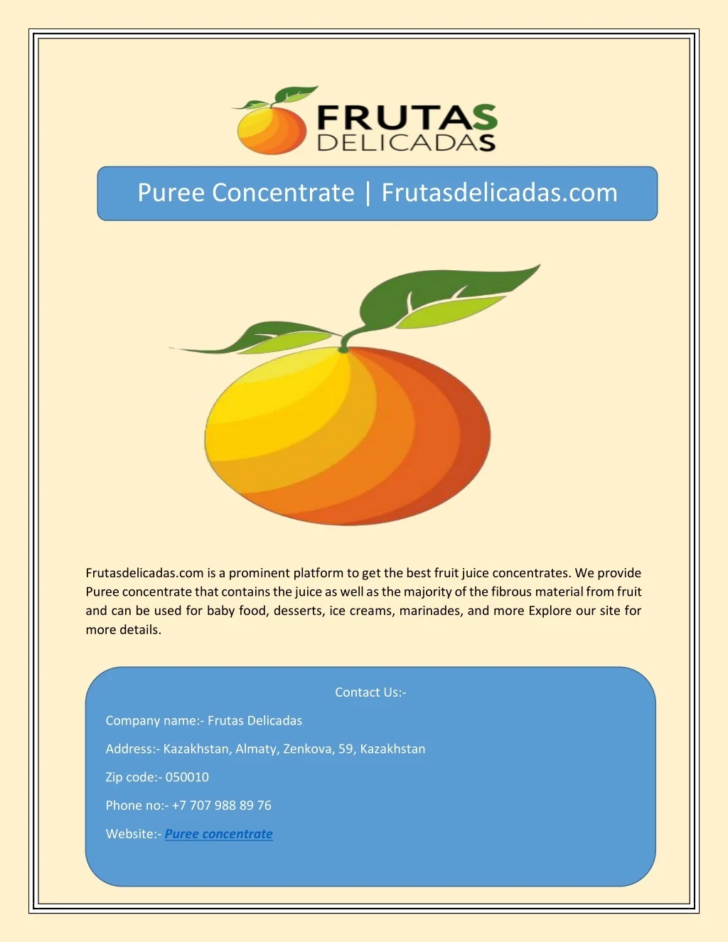 PPT - Puree Concentrate | Frutasdelicadas.com PowerPoint Presentation ...