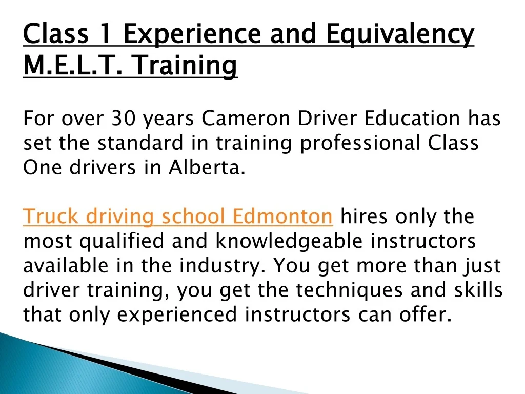 PPT - Truck driving school sherwood park PowerPoint Presentation, free ...