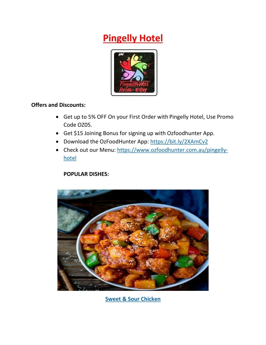 PPT - Pingelly Hotel Menu – Pingelly Takeaway, WA - 5% off PowerPoint ...