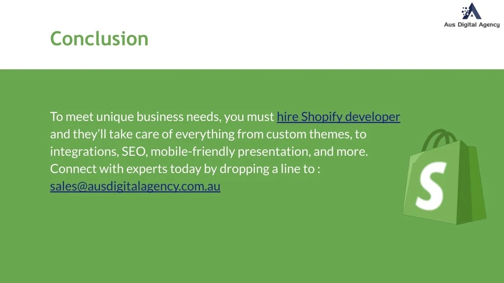 PPT - 5 Benefits of Hiring a Shopify Developer - AusDigital PowerPoint ...