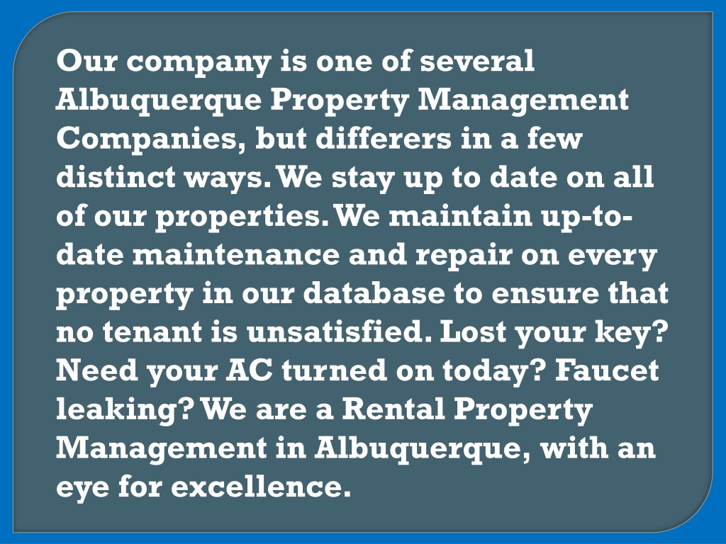 PPT - Albuquerque Property Management Companies PowerPoint Presentation ... PPT - Albuquerque Property Management Companies PowerPoint Presentation ...