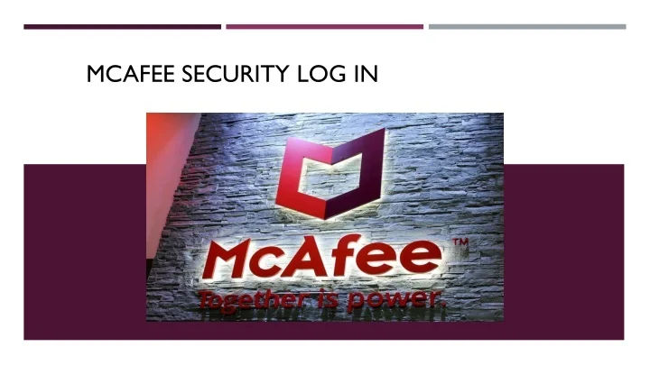 PPT - McAfee Security Log in PowerPoint Presentation, free download ...