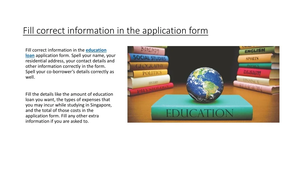 PPT - 5 tips to fill the application form of an education loan to study ...