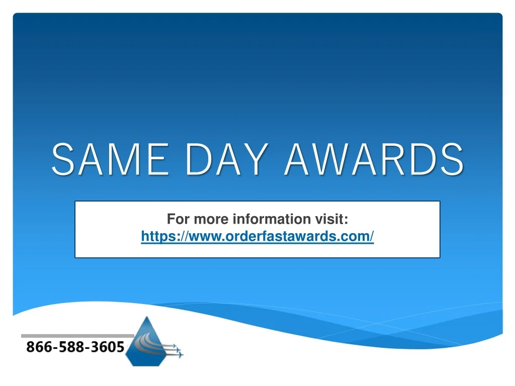 PPT - Same Day Trophies, Order Fast Awards, Custom Award Plaques ...